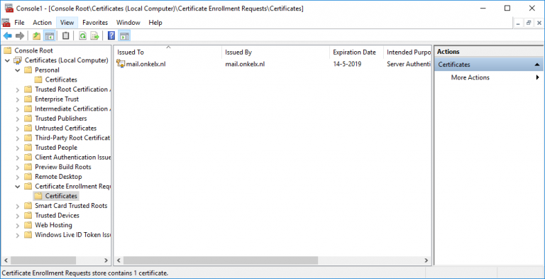 Create a SAN CSR using MMC - onkelx.nl